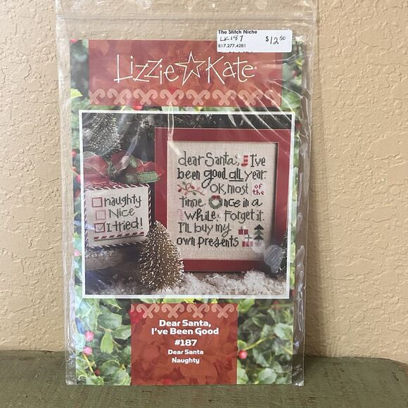 Lizzie*Kate | Other | Lizzie Kate Cross Stitch Pattern Only Dear Santa ...